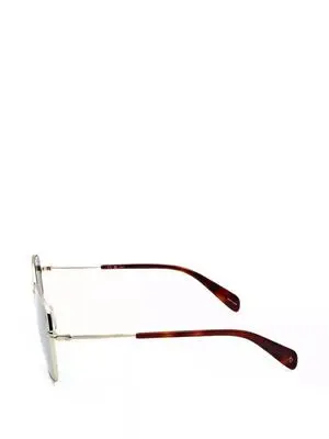 Rag & Bone Tone Geometric Frame Sunglasses - Gold