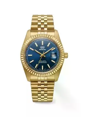 RICHELIEU SWISS Excellence Fluted-bezel 41mm Watch - Blue