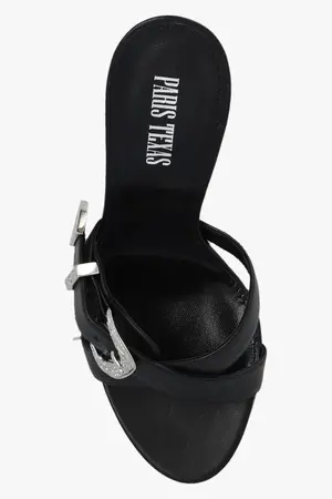 Paris Texas Buckle-detail Mules