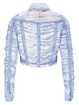 DIESEL® De-slimmy-fsc Distressed Denim Jacket