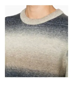SAMSOE SAMSOE Gradient Effect Striped Crew Neck Sweater