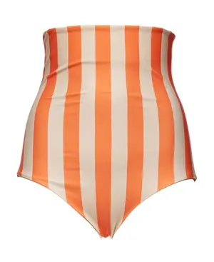 La DoubleJ High-waist Striped Bikini Brief - Nude