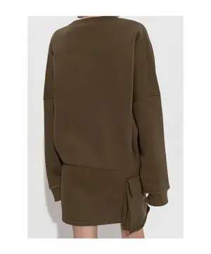 Dsquared2 Crewneck Pocket Detailed Long Sleeve Dress