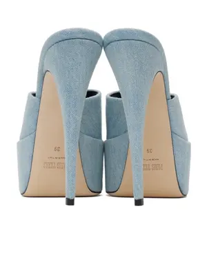 Paris Texas Marina 145mm Denim Mules