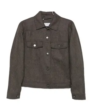 Max Mara Felt Textured Long Sleeve Jacket
