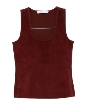 Max Mara Sleeveless Ribbed Trim Top