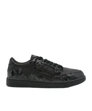 Amiri Skeltop Snakeskin-effect Sneakers - Black