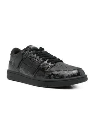 Amiri Skeltop Snakeskin-effect Sneakers