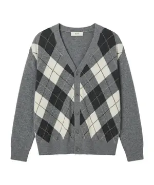 DUNST Argyle V-neck Cardigan