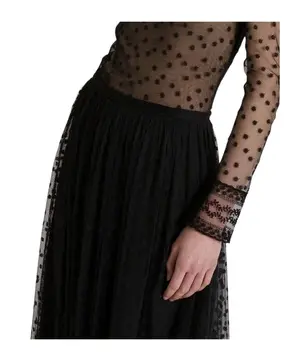 Alberta Ferretti Layered Maxi Skirt - Black