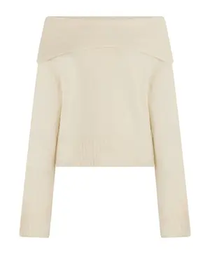 Giuseppe Di Morabito Off-the-shoulder Long-sleeve Sweater - Light Beige