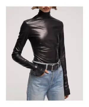 Gucci Soft Nappa Turtleneck Top