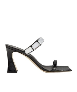 GIUSEPPE ZANOTTI Flaminia Square Embellished Sandals - Black