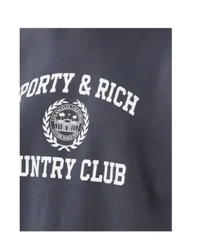 SPORTY  RICH Sporty Rich Varsity Logo Crew Neck Sweatshirt