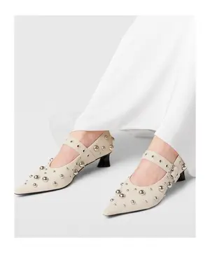 Stella McCartney Elsa Stud-embellished Pumps - White