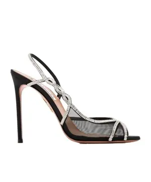 AQUAZZURA Mesh High-heeled Sandals - Black