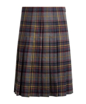 Etro Pleated Short Skirt In Stretch Wool With Check Motif