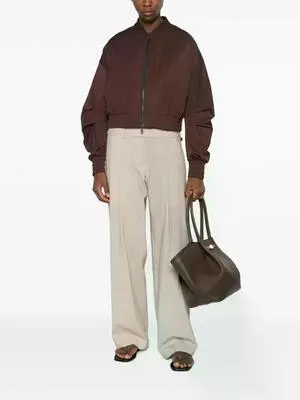 PSOPHIA Cropped Bomber Jacket With Elasticated Waistband