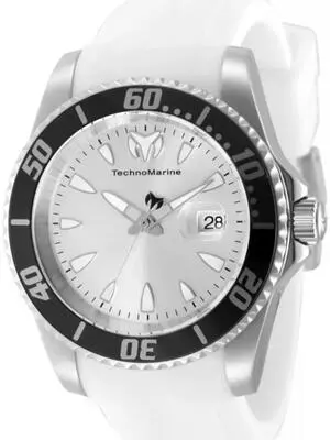 TECHNOMARINE Manta 42mm Watch With -tone Dial And White Silicone Strap