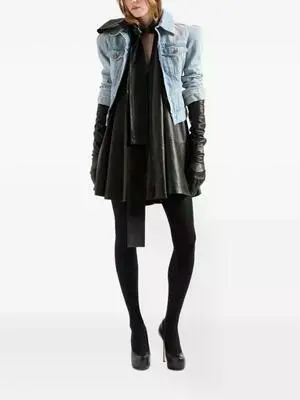 7 For All Mankind Tie-neck Mini Dress
