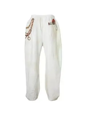 DOUBLET Trompe L'oeil Embroidery Track Pants - White
