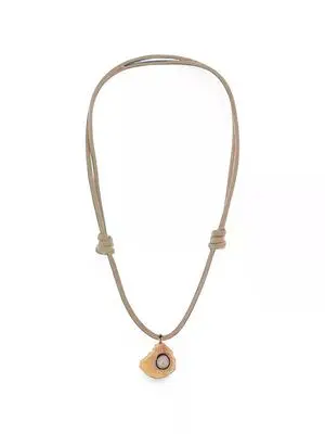 DEZSO Diamond And Shell Necklace - Pink