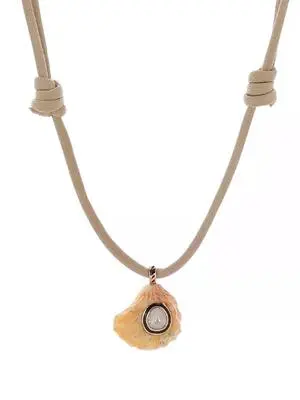 DEZSO Diamond And Shell Necklace - Pink