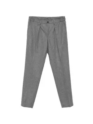 PROFUOMO Pleated Tapered Trousers - Grey