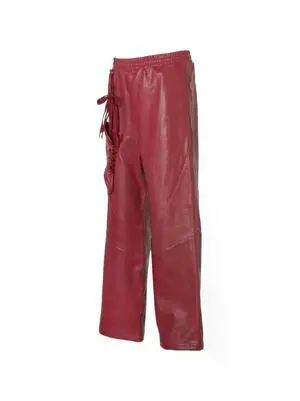 DOUBLET Basketball Shoe Pocket Leather Trousers