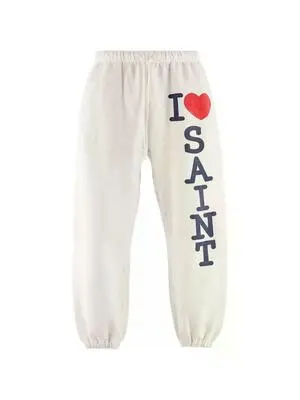 SAINT MXXXXXX Logo-print Track Pants - Neutrals