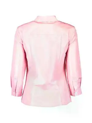 Carolina Herrera Taffeta Collared Shirt