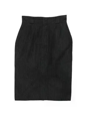 Versace 1970s Micro-pattern Midi Pencil Skirt