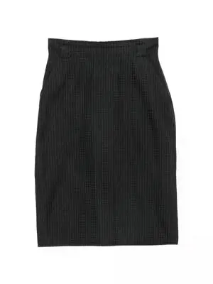 Versace 1970s Micro-pattern Midi Pencil Skirt