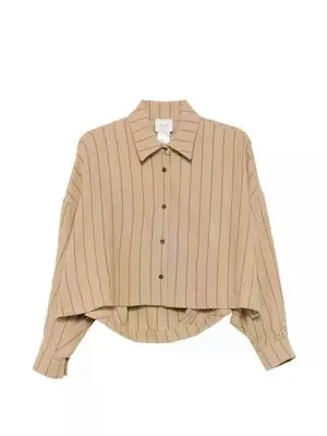 ALYSI Pinstripe-pattern Cropped Shirt