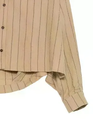 ALYSI Pinstripe-pattern Cropped Shirt