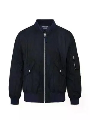 Comme Des Garçons Crinkled Zip-up Bomber Jacket