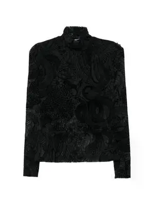 Just Cavalli Devoré Animal-pattern T-shirt