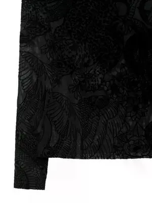 Just Cavalli Devoré Animal-pattern T-shirt