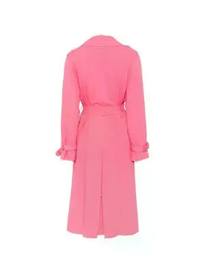 Moschino 2000s Heart-button Belted Overcoat