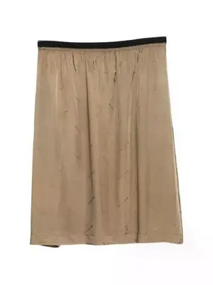 MAISON MARGIELA 2000s Logo-pattern Midi Skirt