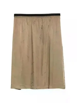 MAISON MARGIELA Logo Pattern Midi Skirt