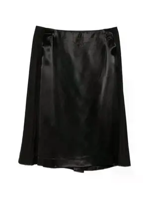 MAISON MARGIELA 1990s Satin-finish Panelled Skirt - Black