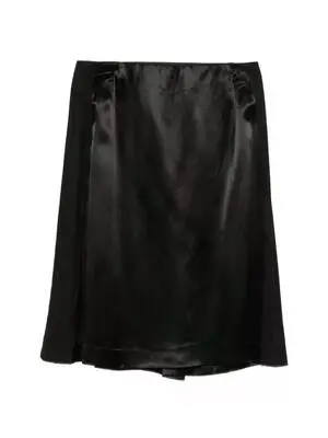 MAISON MARGIELA Satin-finish Panelled Skirt - Black