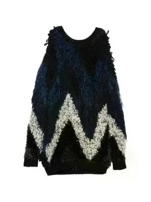 JUNYA WATANABE COMME DES GARCONS 2000s Chevron Knit Mini Dress
