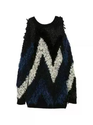 JUNYA WATANABE COMME DES GARCONS 2000s Chevron Knit Mini Dress