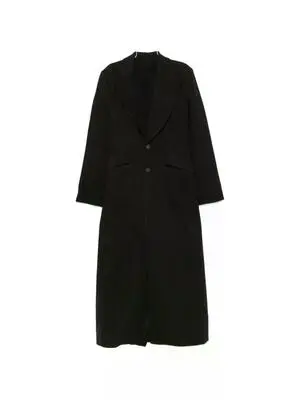 QUETSCHE Pleated-back Herringbone-pattern Coat