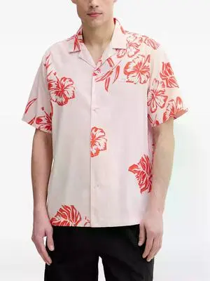 Oakley Hibiscus Breeze Floral-print Short-sleeve Shirt - Pink
