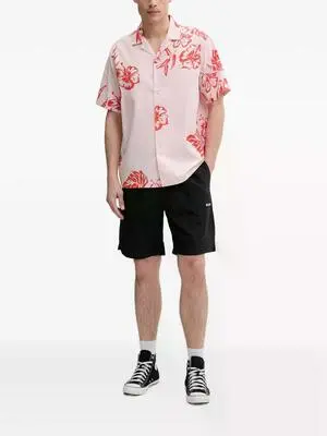 Oakley Hibiscus Breeze Floral-print Short-sleeve Shirt - Pink
