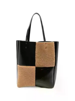 Khaite Patchwork Shearling-panel Tote Bag