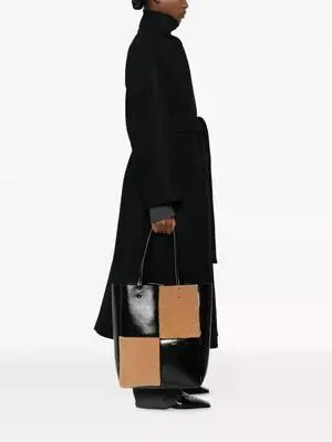 Khaite Patchwork Shearling-panel Tote Bag